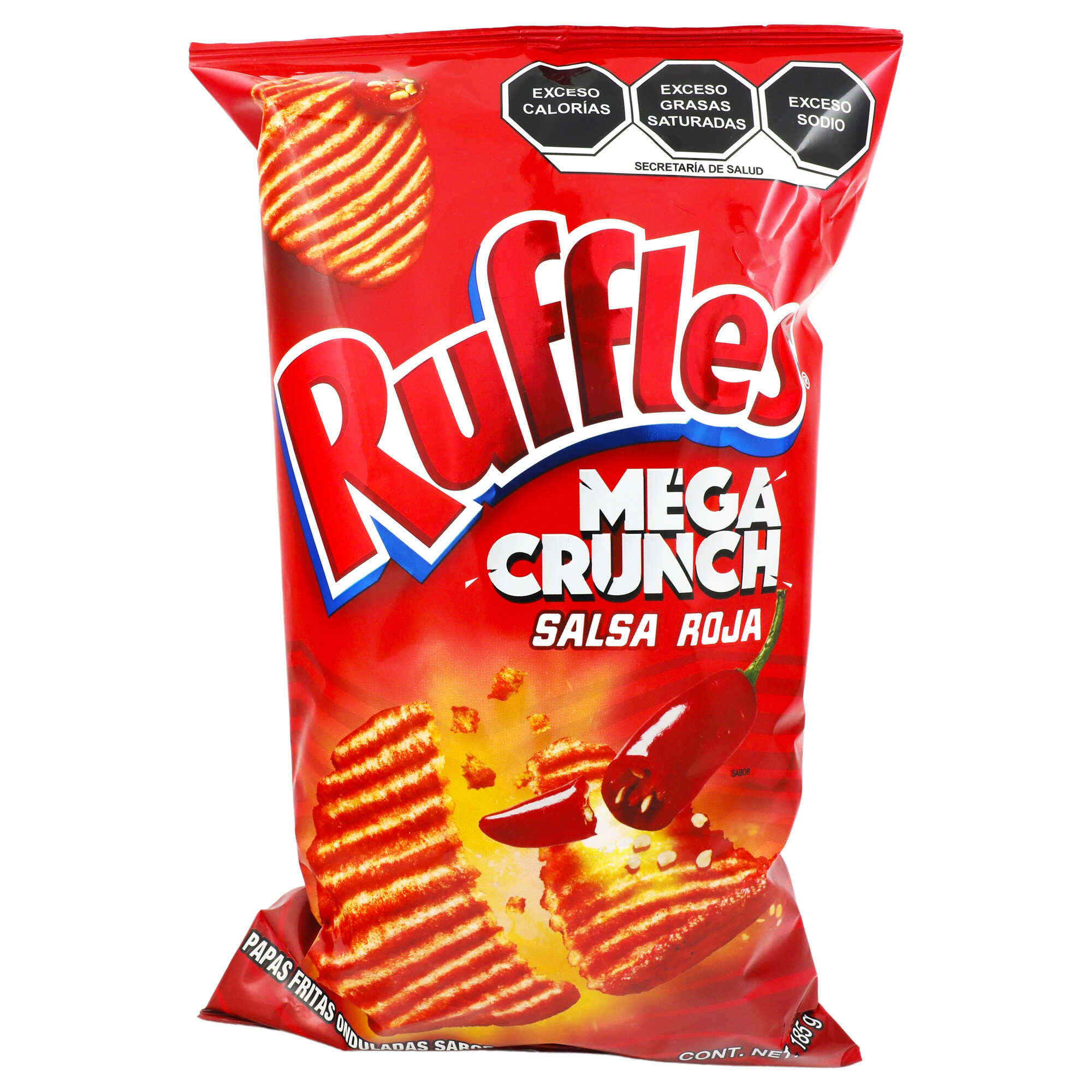 Papas Fritas Sabritas Ruffles Mega Crunch Salsa Roja 185 Gr - 7 Eleven ...